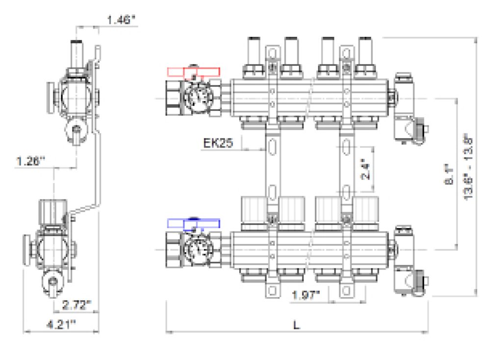 Radiant - 1 1/2" LARGE BRASS MANIFOLDS - MrPEX Systems